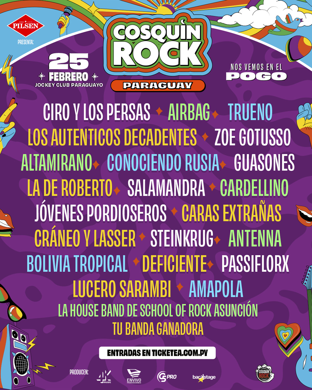 ¡Vuelve el Cosquín Rock a Paraguay!: Conocé la grilla completa | Unicanal